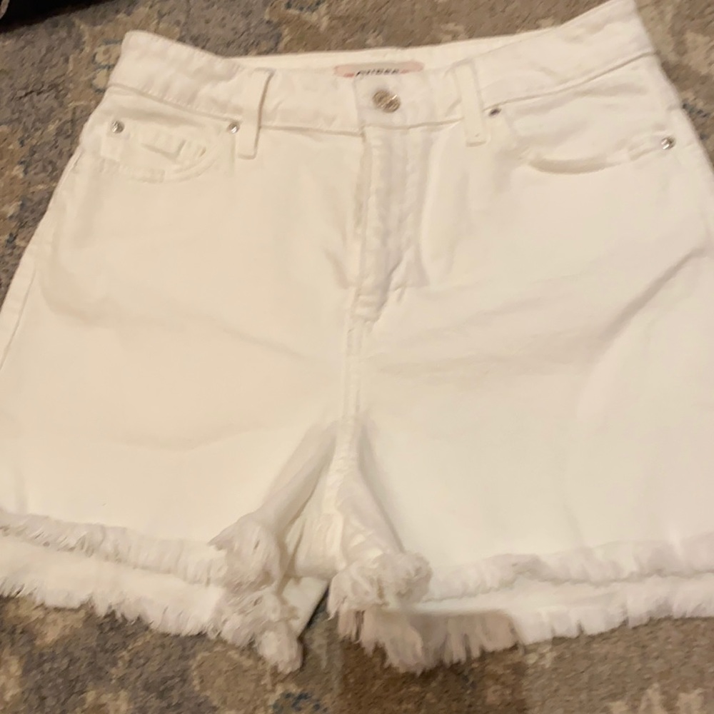 Authentic Retro Guess White Cutoff Shorts 27 - Gem